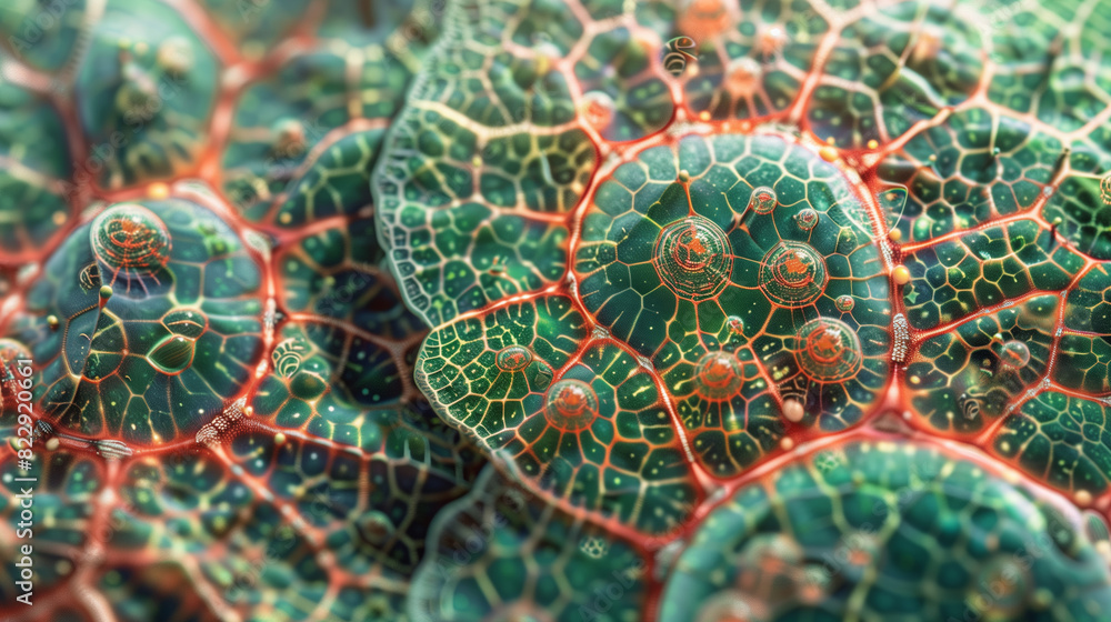 2D illustrate of chloroplasts, highlighting their structure and the ...