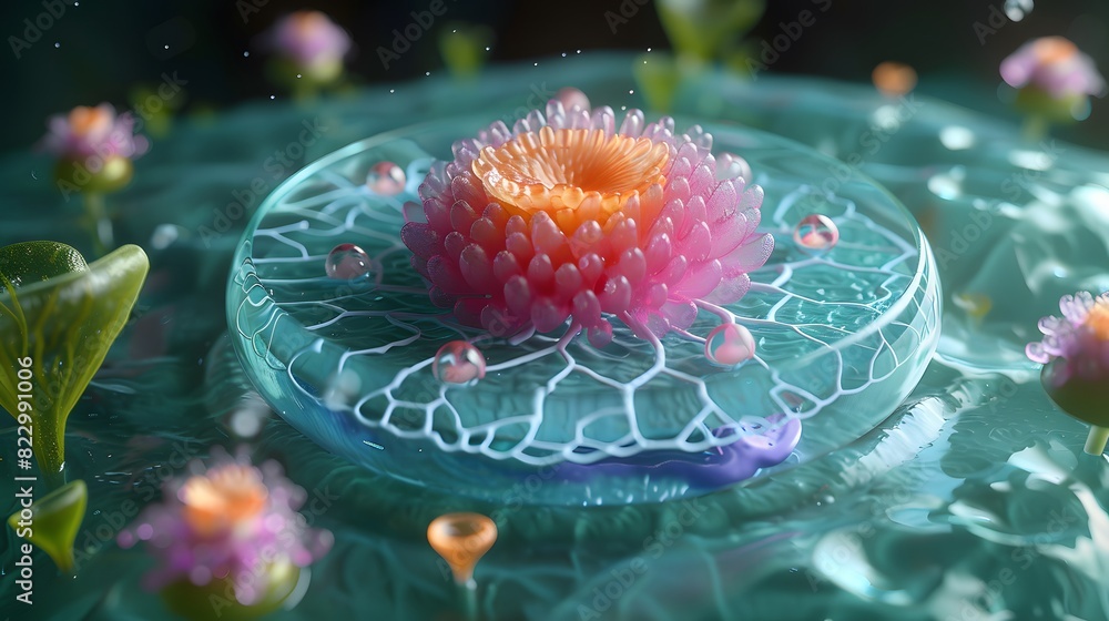 Diagram of a plant cell's internal structure showing components such as ...