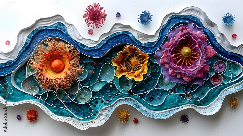 Diagram of a plant cell's internal structure showing components such as ...