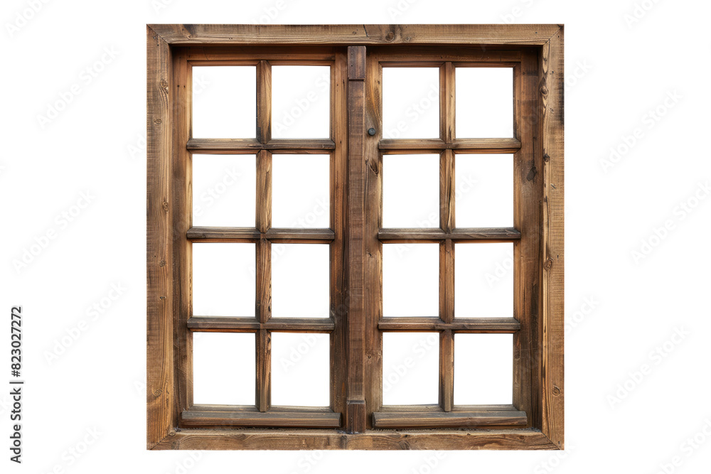 Natural wooden window Isolated on white background Stock Photo | Adobe ...