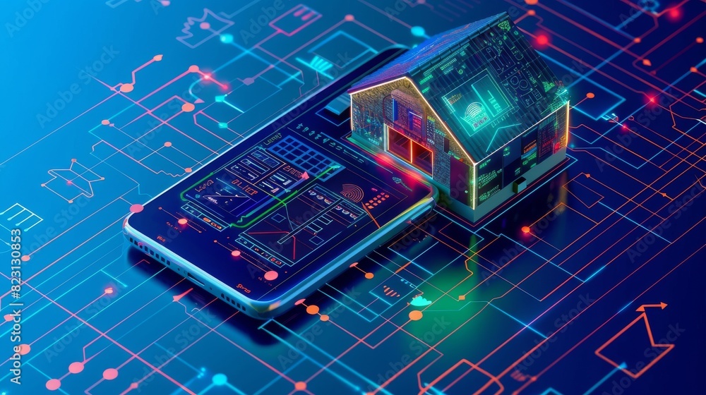 Integrated smart home system with smartphone controlling house ...