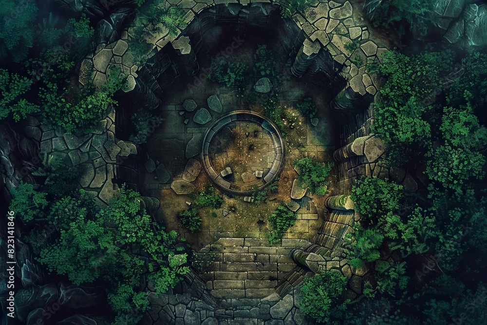 DnD Battlemap Crypt Entrance Battlemap: Detailed map design for a ...