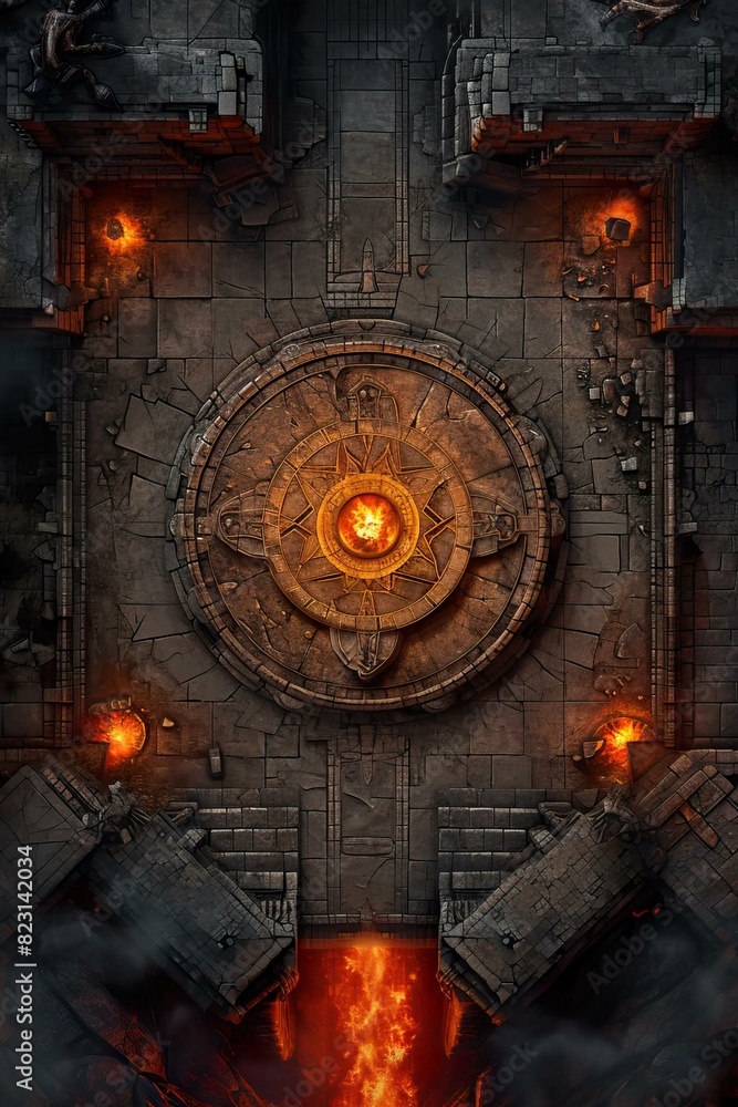 Ilustración de Stock DnD Battlemap Demon Altar Battlemap with Opened ...