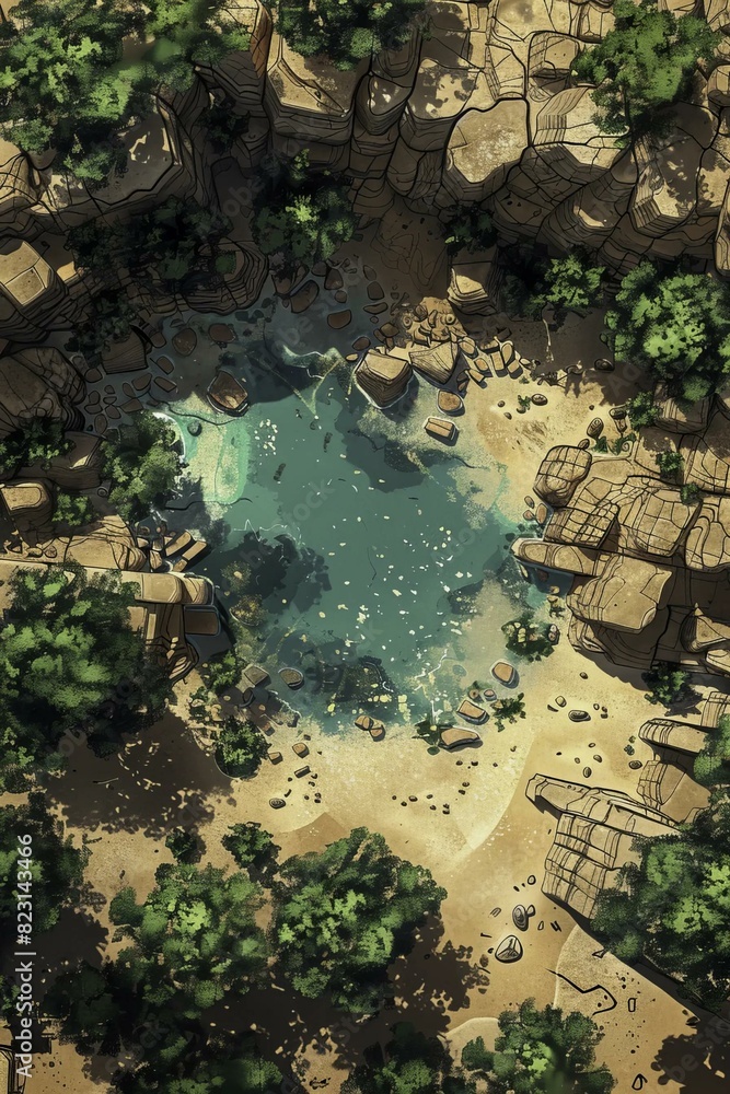 DnD Battlemap Druid Circle Battlemap. Mystical forest clearing for ...