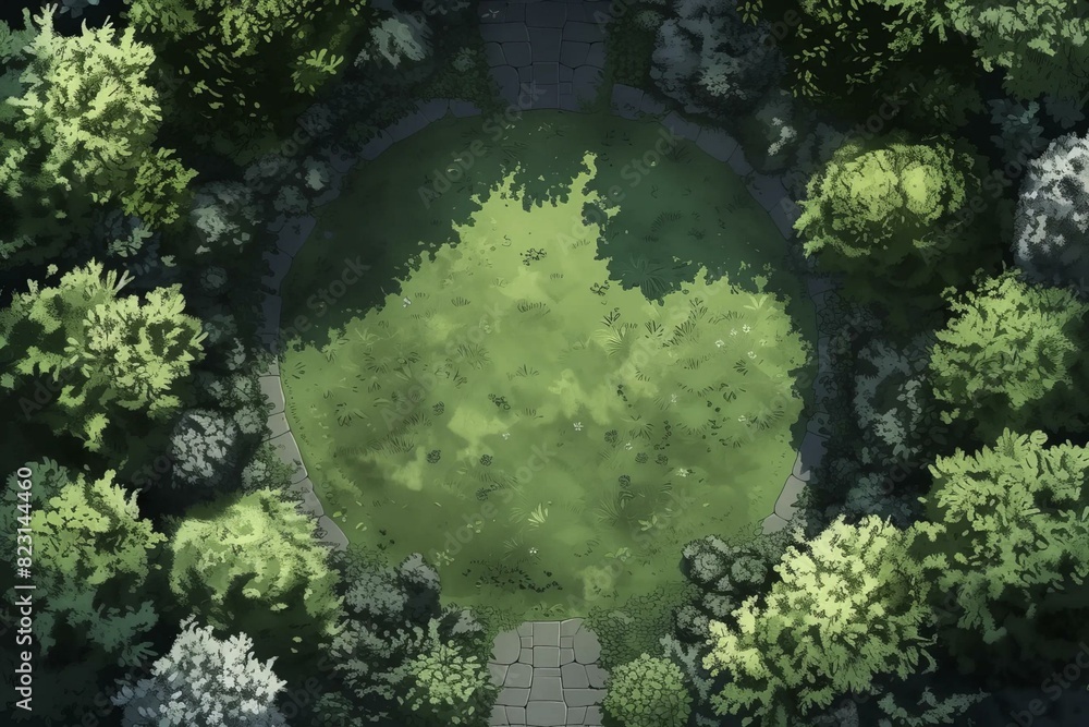Stock-Illustration „DnD Battlemap Elven Grove Battlemap. Enchanting ...