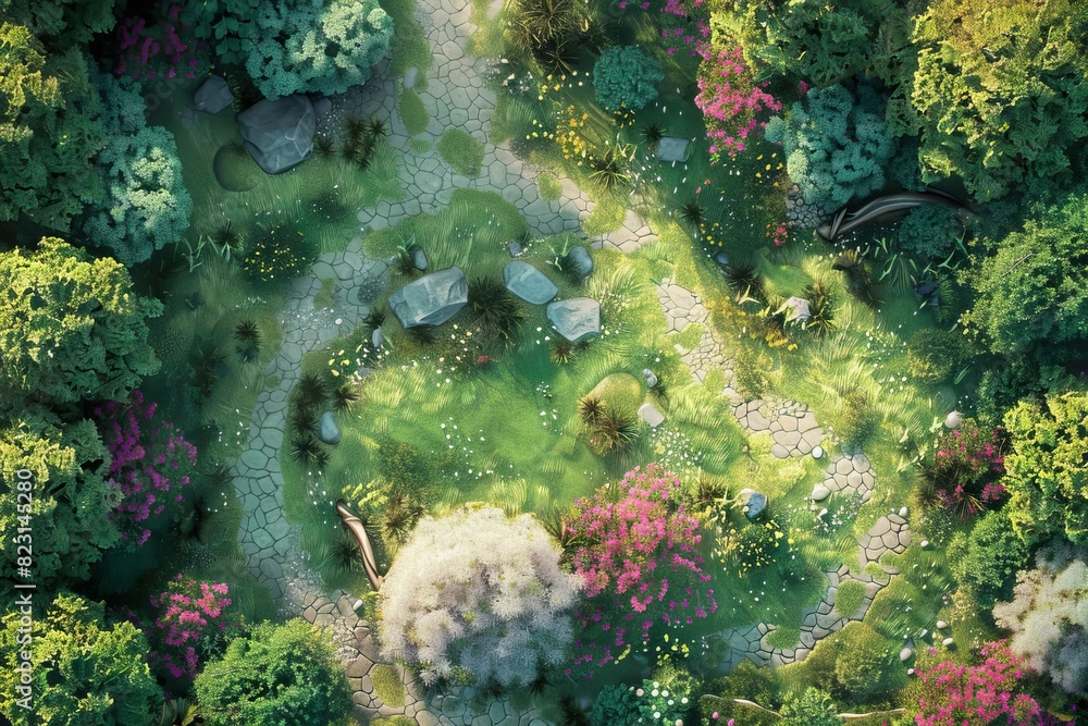 DnD Battlemap Enchanted Meadow Battlemap - A magical scene with a ...