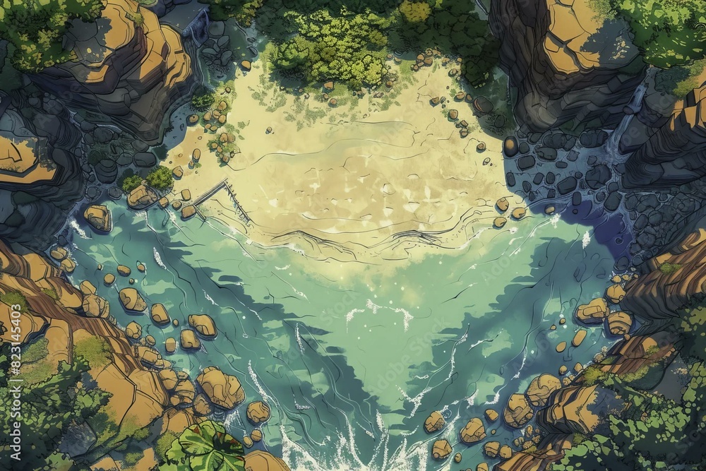 DnD Battlemap Enigmatic Mirage battlemap - A mysterious and captivating ...