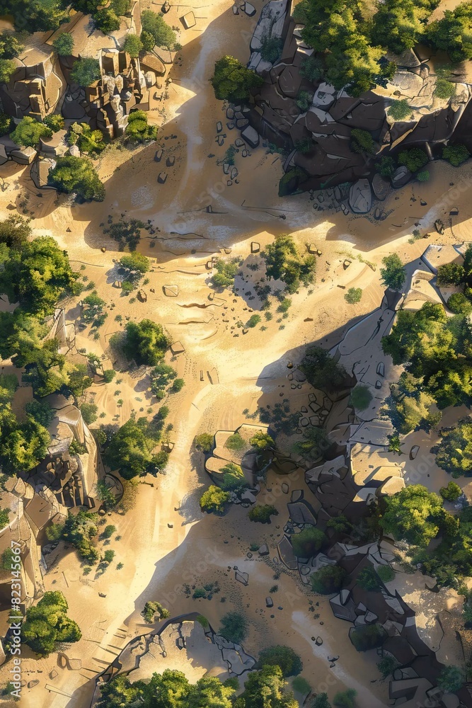 DnD Battlemap Expansive Sand Desert Map - Detailed desert map in sand ...