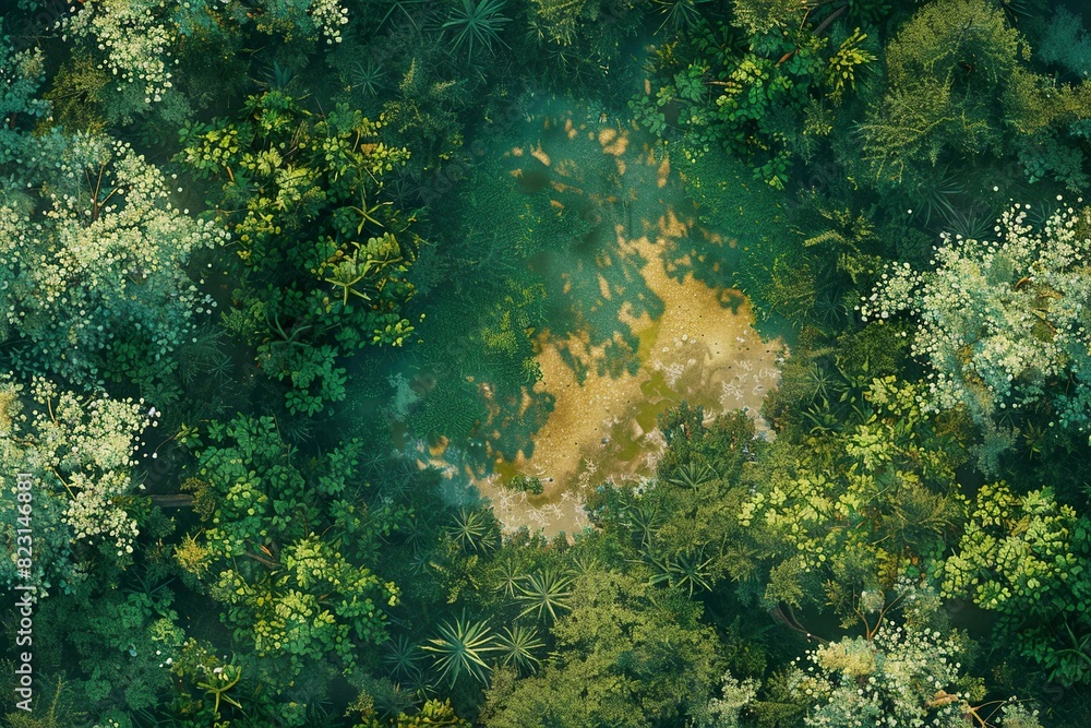 Ilustración de Stock DnD Battlemap Forest Ambush Battlemap: Intense ...