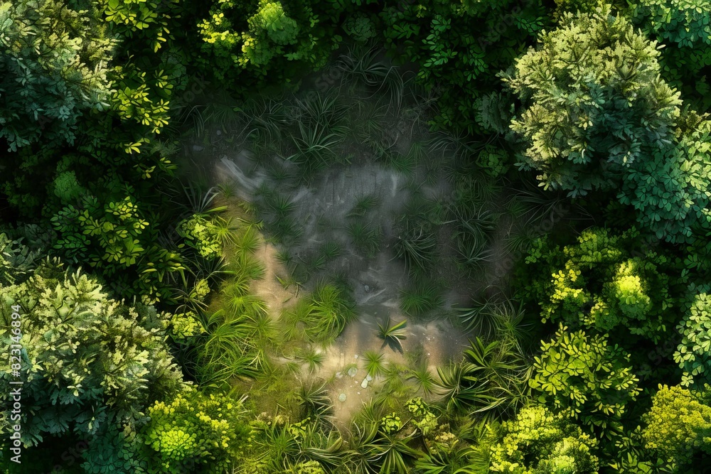 DnD Battlemap Forest Ambush Battlemap - Small fighting arena surrounded ...