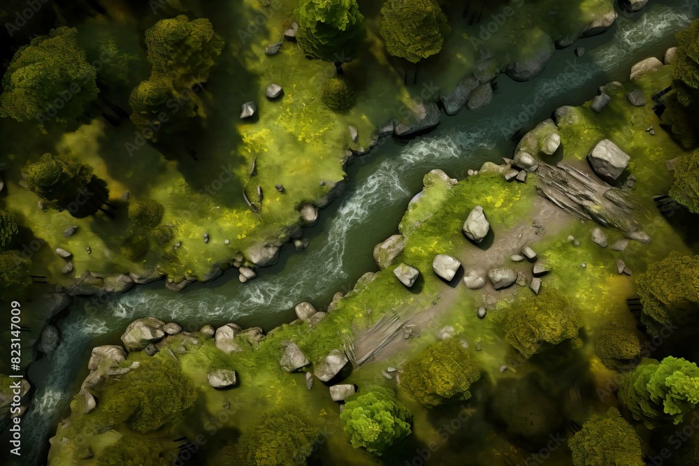 DnD Battlemap Forest Battlemap: Dense woodland combat setting with ...