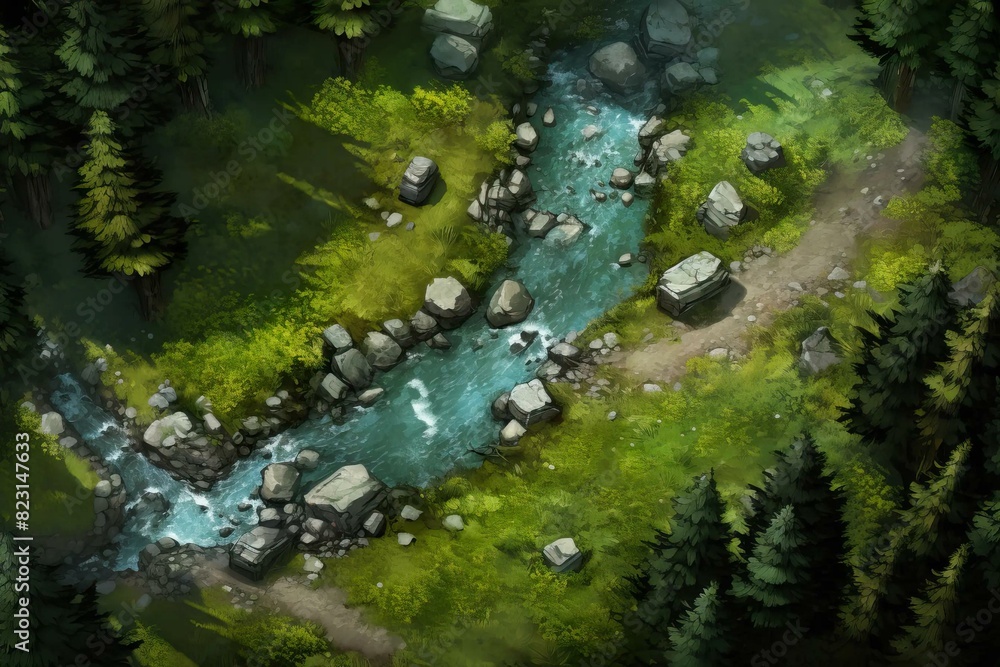 DnD Battlemap Forest Battlemap - Detailed map for tabletop games ...