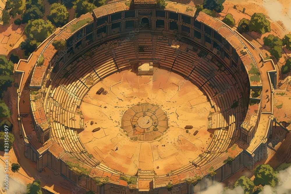 DnD Battlemap gladiator, arena, battle, map, medieval, combat Stock ...