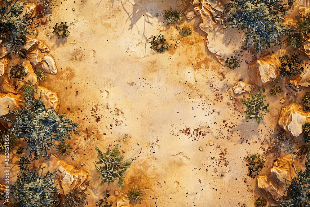 DnD Battlemap Mirage Desert Battlemap: A detailed map of a desert ...