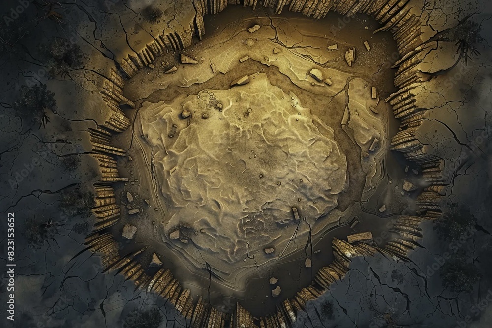 DnD Battlemap Quicksand Pit Battlemap - Stylized landscape with a ...
