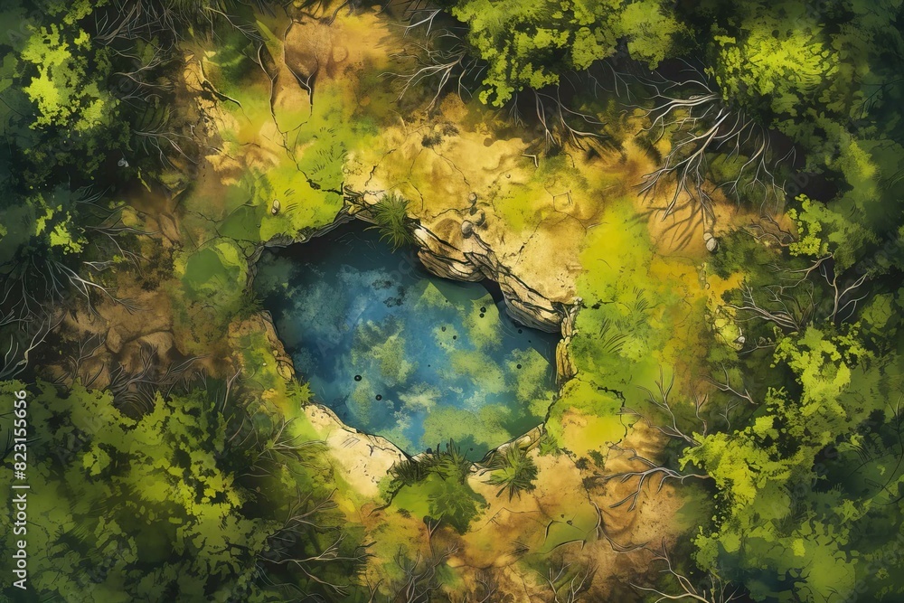 DnD Battlemap Toxic Bog Battlemap: Mysterious swamp setting for ...