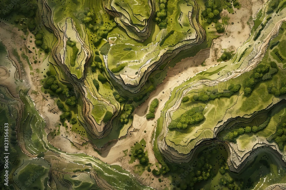 DnD Battlemap Windy Plateau Battle Map - A detailed map for battles in ...