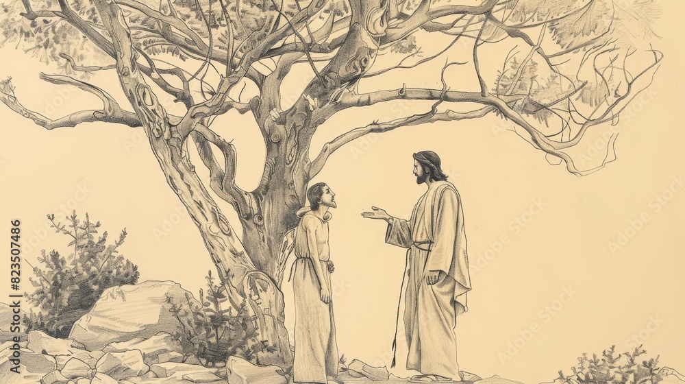 Compassion and Inclusion: Jesus Visiting Zacchaeus, Biblical ...