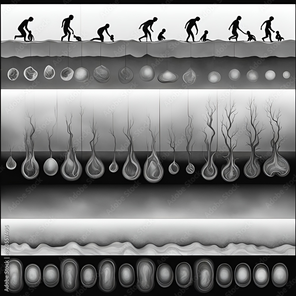 The cycle of life: An image showing the stages of human life, from ...