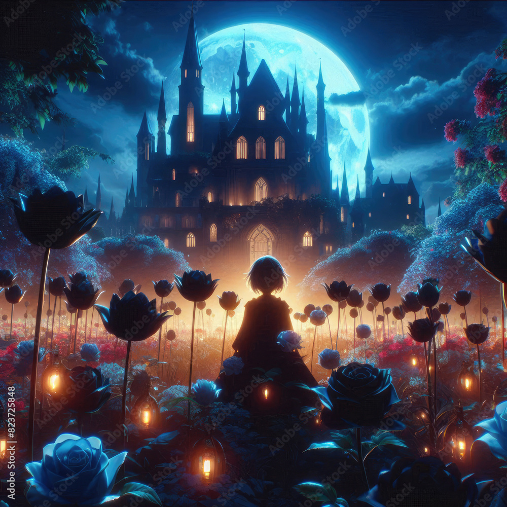 Generative AI Captivating CGI digital cinematic anime image blends ...