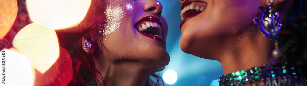 Backstage bonding, drag queens sharing laugh, diversity, inclusion ...