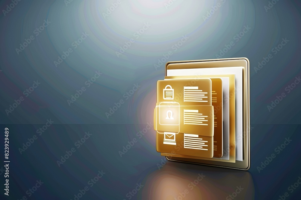 3D Folders with Gradient Design, showcasing modern and futuristic ...