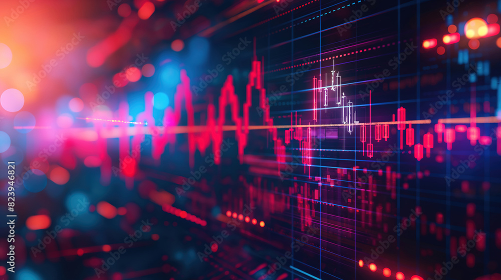 Highdefinition wallpaper featuring an abstract market graph with ...