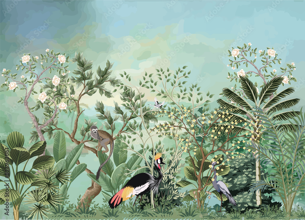 Ancient Greek Garden Wallpaper. Greek Forest Landscape Wall Mural ...