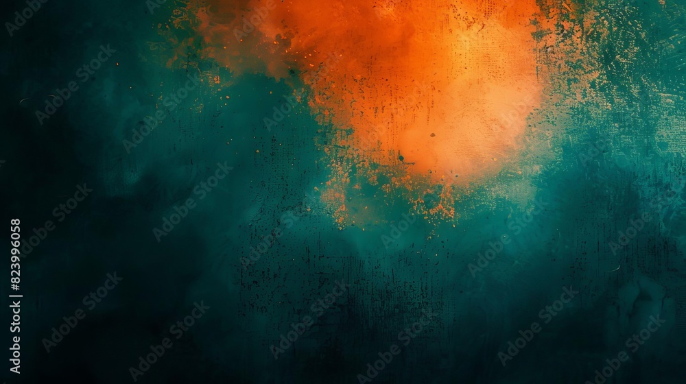 moody dark gradient background with grainy texture abstract orange and ...