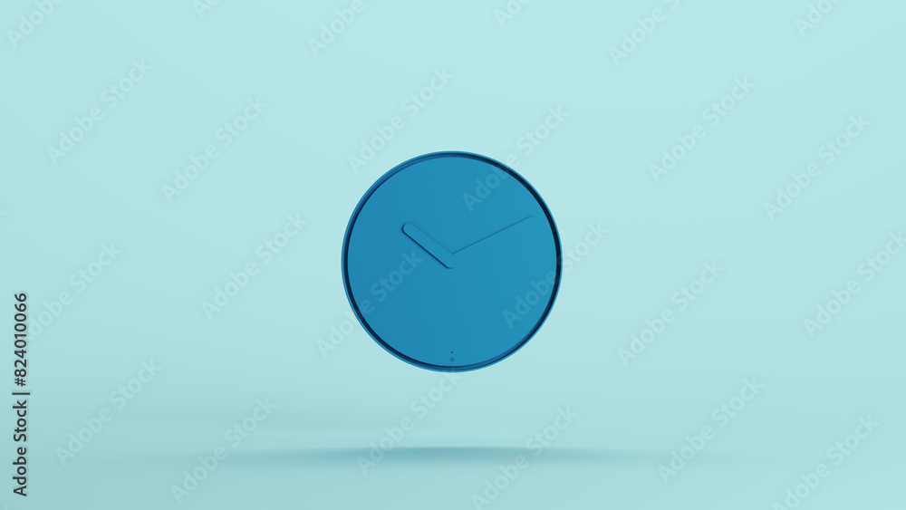 Blue clock face display time office business measurements pale ...