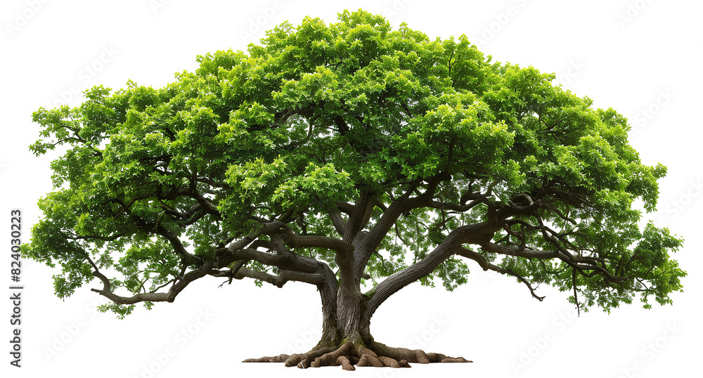 Green wide tree cut out Stock Photo | Adobe Stock