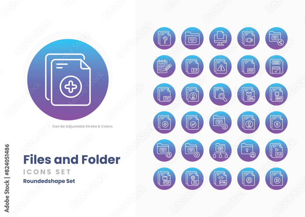 files and folder icons collection. Set contains such Icons as folder ...