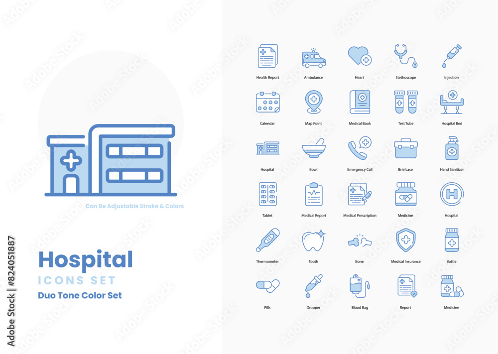 hospital icons collection. Set contains such Icons as Hospital, Doctor ...