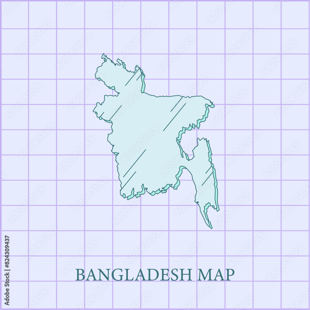 vector regions map of bangladesh Stock Vector | Adobe Stock