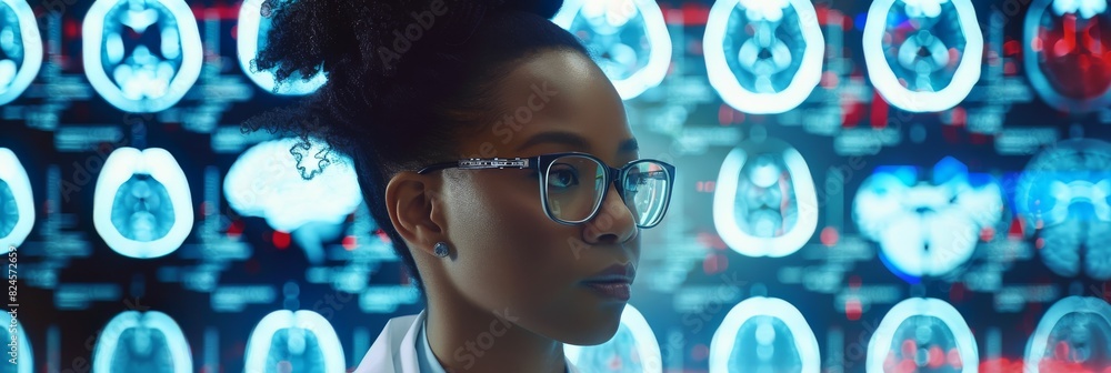 Confident Black Female Neurologist, Neuroscientist, Neurosurgeon, Views ...