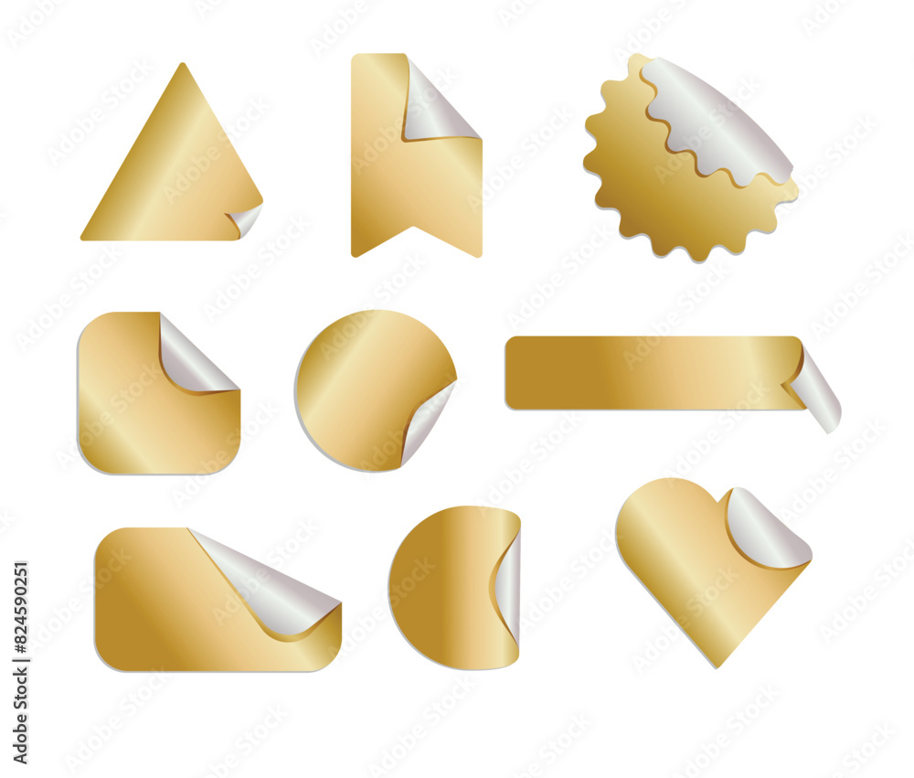 Sticker realistic template with sticker on transparent background ...