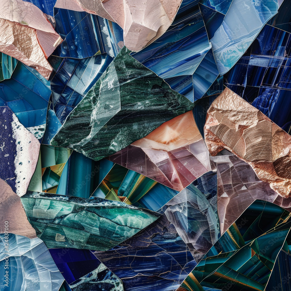 Texture of precious stone tiles surface. Natural gemstone formation and ...