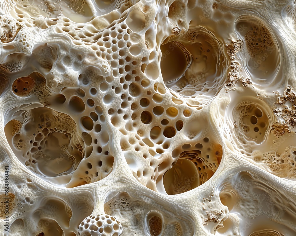11. Microstructure of bone tissue, showing the detailed cellular ...