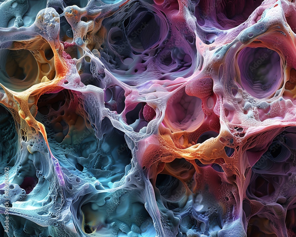 11. Microstructure of bone tissue, showing the detailed cellular ...