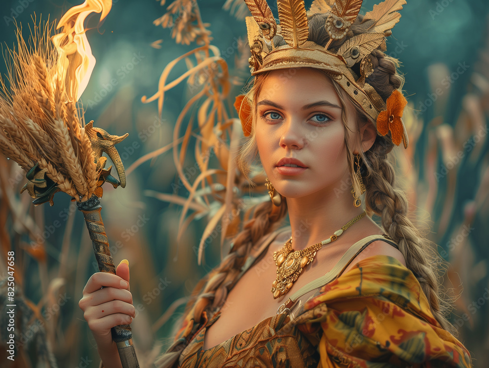 Mitologia greca: Demetra e la simbologia. Stock Photo | Adobe Stock