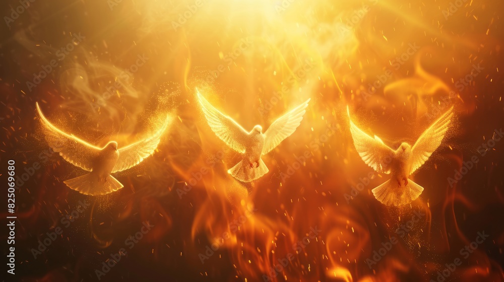 pentecost. trinity sunday background concept Stock Illustration | Adobe ...