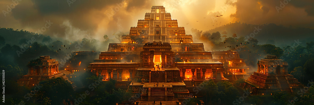 Stock-Illustration „mesmerizing printable mural of an ancient Aztec ...