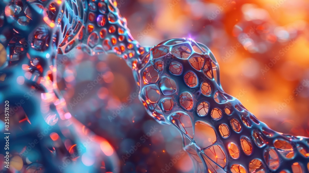 3D closeup of the intricate vestibular system, detailing inner ear ...