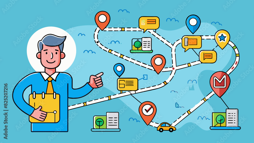 Imagine a map that shows different routes to a desired destination with ...