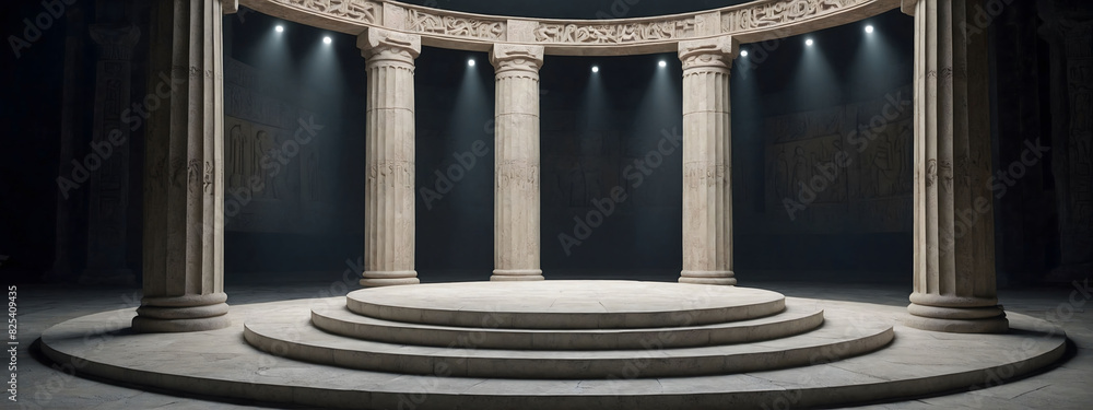 Background podium column 3d roman luxury greek white ancient display ...