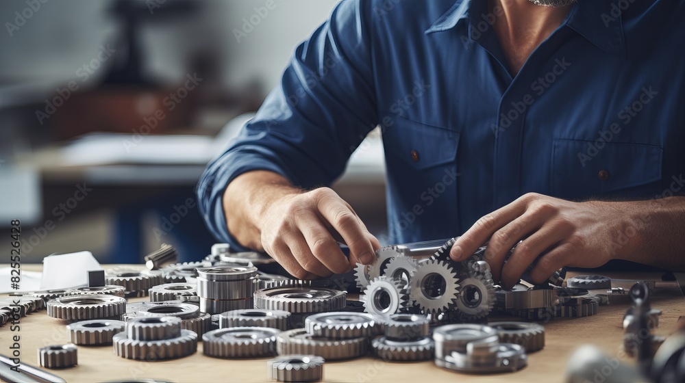 Stock-Illustration „gear of a mechanical mechanism, concept: industry ...
