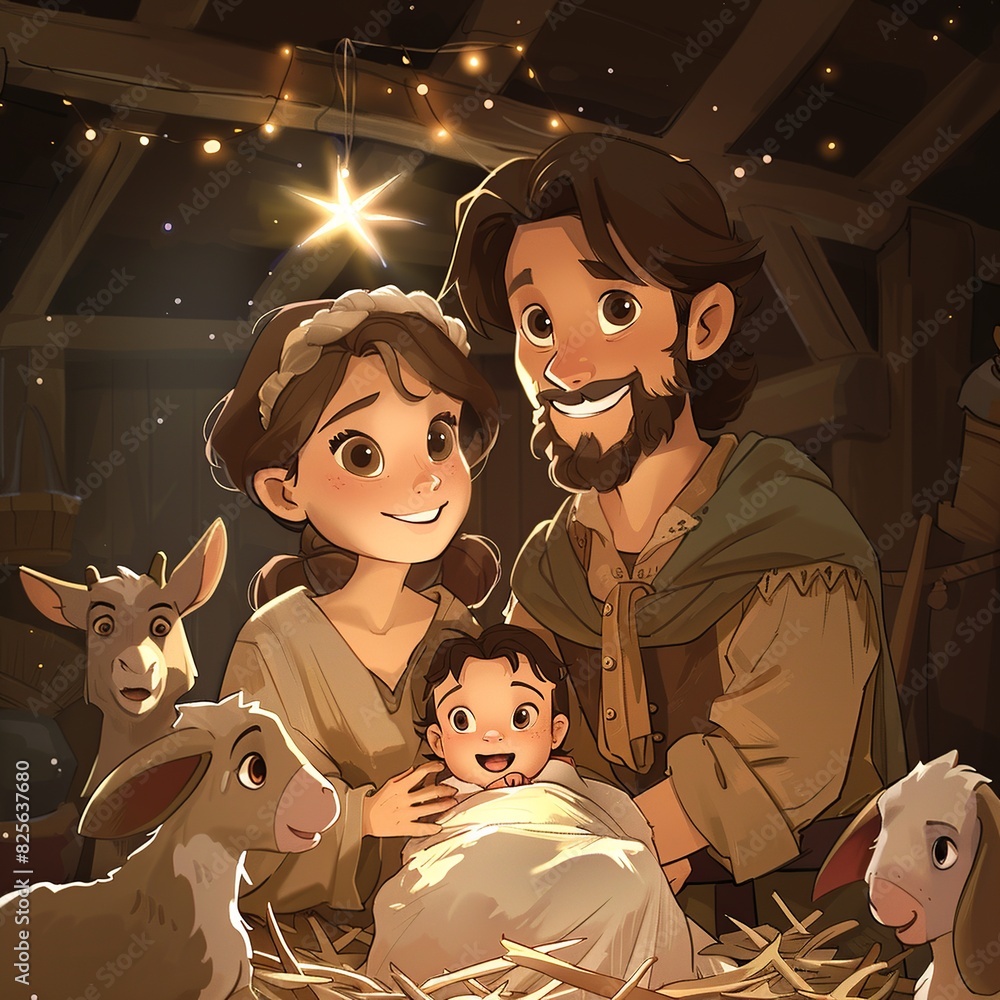 Enter the whimsical world of this cartoon scene where children in ...