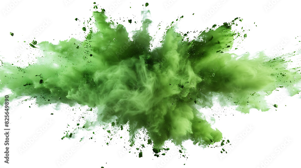 "Green Powder Explosion Vector Stock: Freeze Motion Effect in Vibrant ...