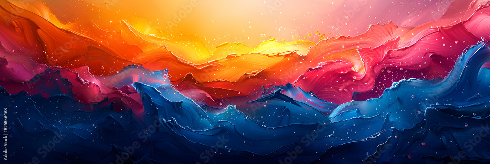 An engaging business presentation slide set featuring bold brush stroke ...