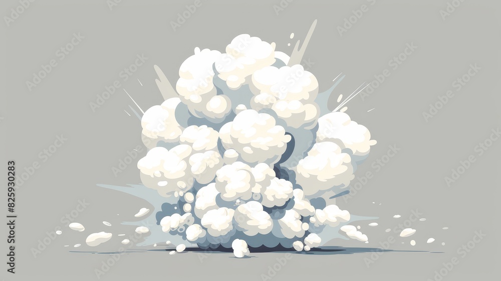 Стокова ілюстрація Clipart illustration of an explosion with smoke ...